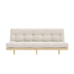 Schlafsofa Karup Design "Lean 200 Schlafsofa, G&auml;stebett, Sofa mit Futonmatratze", wei&szlig; (ivory), B:200cm H:73cm T:100cm, Bezug: 100% Polyester, Sofas, Schlafsofa, Inkl. Futonmatratze, Liegefl&auml;che 130x200 cm, FSC zertifizierte Kiefer