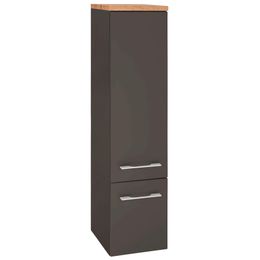 Midischrank Welltime "Davos", grau (grau, graphit), B:30cm H:130cm T:35cm, Schr&auml;nke, Midischrank