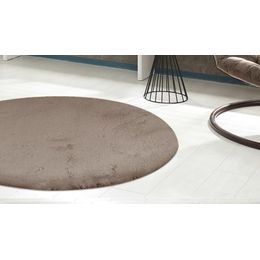Teppich Padiro "Rabbit Light 525", grau (taupe), H:26mm &Oslash;:160cm, Polyester, Teppiche, Teppich