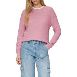 Strickpullover QS, Damen, Gr. XL, rosa (rose), Strick, Obermaterial: 50% Baumwolle, 50% Polyacryl, Rundhals, Pullover Strickpullover
