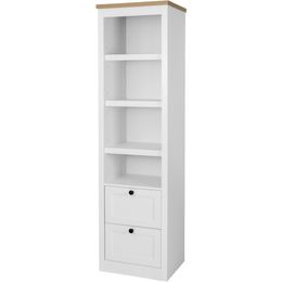 Vitrine OTTO HOME "Rigny", wei&szlig;, neutral, B:49cm H:180cm T:39cm, Holzwerkstoff, Schr&auml;nke, Vitrine, aus MDF, mit Holz-Zierleiste, schwarzem Metallgriff