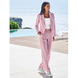 Kurzblazer Heine "Blazer", Damen, Gr. 44, ros&eacute;, 96% Polyester, 4% Elasthan, Blazer Kurzblazer