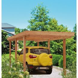 Einzelcarport Kiehn-Holz "Berlin", beige (natur), B/H/T: 207cm x, Carports, Einzelcarport