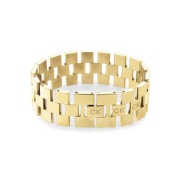 Armband Calvin Klein "Schmuck Edelstahl Armschmuck Gliederkette", gold (gelbgoldfarben), Armb&auml;nder, Damen, 18,5cm, Edelstahl, Armband