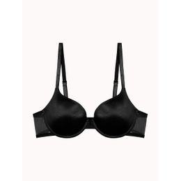 Halbschalen-BH Passionata "BIANCA", Damen, Gr. 75, Cup F, schwarz, Obermaterial: 79% Polyamid, 21% Elasthan, BHs Halbschalen-BH, mit B&uuml;gel, leicht, Cups mit Mesh