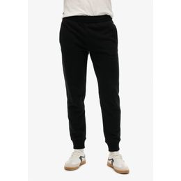 Sweathose Superdry "ESSENTIAL LOGO JOGGERS HB", Herren, Gr. S, N-Gr, schwarz, angeraute Sweatware, Obermaterial: 70% Baumwolle, 30% Polyester, meliert, relaxed fit kn&ouml;chellang, Hosen Sweathose