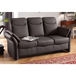 3-Sitzer Home Affaire "Tahoma", braun (mokka), B:199cm H:103cm T:89cm, Sofas, 3-Sitzer, mit Armteilverstellung, Federkern