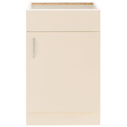 Wiho-K&uuml;chen Sp&uuml;lenschrank WIHO K&Uuml;CHEN "Flexi", beige (front und korpus: magnolia), B:50cm H:82cm T:57cm, Schr&auml;nke, Sp&uuml;lenschrank, Breite 50 cm