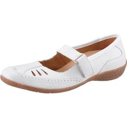 Ballerina Aco, Damen, Gr. 40, wei&szlig;, Glattleder, Schuhe Ballerina
