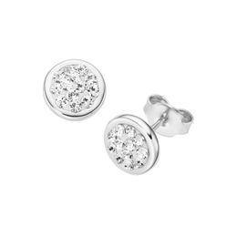 Paar Ohrstecker Firetti "Schmuck Geschenk Silber 925 Ohrschmuck", bunt (silberfarben, wei&szlig;, wei&szlig;), Ohrringe, Damen, Silber 925 (Sterlingsilber), Paar Ohrstecker, mit Kristallstein