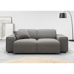 2-Sitzer Home Affaire "Glimminge auch in Breitcord + Feincord + Easy care-Bezug", grau, B:194cm H:71cm T:101cm, 100% Polyester, Sofas, 2-Sitzer, besondere Kedern&auml;hte,, Zierkissen