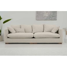 Big-Sofa Home Affaire "Coray", beige (sand), B:266cm H:80cm T:113cm, 100% PES, Sofas, Big-Sofa, extra weich und kuschelig, F&uuml;llung mit Federn und Daunen