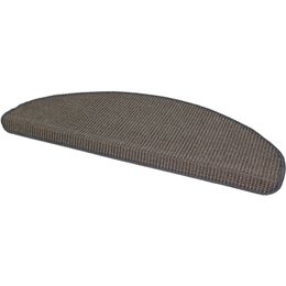 Stufenmatte Dekowe "Mara S2", grau (platinfarben), B:25cm H:5mm L:65cm, Sisal, Teppiche, Stufenmatte, 100% Sisal, gro&szlig;e Farbauswahl, selbstklebend, auch als Set 15 St&uuml;ck
