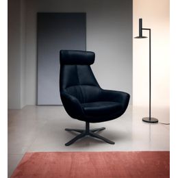 Drehsessel BETYPE "Be Organic High Back, Loungesessel, Hochlehnsessel", blau, B:81cm H:92cm T:83cm, 100% Polyester, Sessel, Drehsessel, in elegantem Design mit Drehfunktion