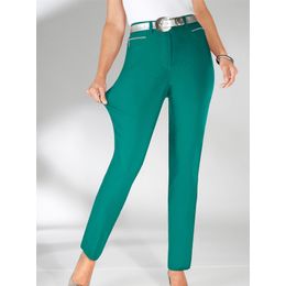 Stretch-Hose Stehmann, Damen, Gr. 76, Langgr&ouml;&szlig;en, gr&uuml;n (smaragdgr&uuml;n), 72% Viskose, 25% Polyamid, 3% Elasthan, unifarben, lang, Hosen Stretch-Hose