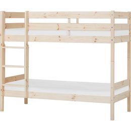 Etagenbett Hoppekids "ECO Comfort Kinderbett 90x200 oder 70x160 aus Massivholz in 4 Farben", beige (natur), B:81cm H:140cm L:166cm, Etagenbetten, Etagenbett, T&Uuml;V, FSC und Nordisches Umweltzeichen &ndash; wahlweise mit Matratzen