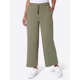 Sweathose Casual Looks, Damen, Gr. 52, Normalgr&ouml;&szlig;en, khaki, 50% Baumwolle, 50% Polyester, unifarben, Hosen Sweathose