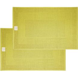Hotelmatte Dyckhoff "Nature", gr&uuml;n (kiwi), H:3mm, Baumwolle, Badematten, Hotelmatte, 2 teilig