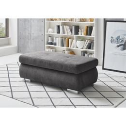 Hocker DIE PLANBAR "MP-IN16037", grau (anthrazit), B:129cm H:47cm T:64cm, 90% PES 10% PA, Hocker, Hocker, mit Stauraum