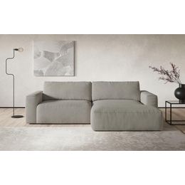 Ecksofa COTTA "Lasso L-Form, XL-Sofa", grau (elephant), B:288cm, 100% Polyester, Sofas, Ecksofa