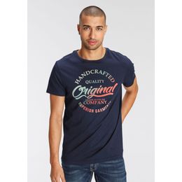 T-Shirt AJC, Herren, Gr. 3XL (64/66), blau (marine), Jersey, Obermaterial: 100% Baumwolle, bedruckt, unifarben, schmal, Rundhals, Shirts T-Shirt, kurz&auml;rmelig, schmaler Schnitt, bedruckt oder unifarben, Topseller