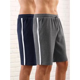 Jerseyhose feel good, Herren, Gr. 60/62, Normalgr&ouml;&szlig;en, blau (anthrazit, meliert, marine), 100% Baumwolle, unifarben, Hosen Jerseyhose