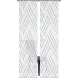 Schiebegardine Vision S "2ER SET WAVE" Gr. 1, grau, B:60cm H:260cm, Polyester, Gardinen, Schiebegardine, HxB: 260x60, Schiebevorhang 2er Set Digitaldruck