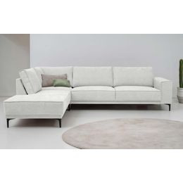 Ecksofa OTTO HOME "OLAND L-Form, B: 289 cm, Skandi-Design", beige (sand), B:289cm H:85cm T:210cm, 100% Polyester, Sofas, Ecksofa, Struktur, Flachgewebe, Luxus-Microfaser, Boucle