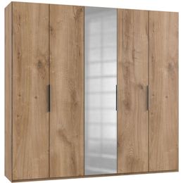 Kleiderschrank wimex "Level by fresh to go", braun (plankeneichefarben), B:250cm H:236cm T:58cm, Schr&auml;nke, Kleiderschrank, mit Spiegelt&uuml;ren