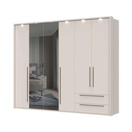 Dreht&uuml;renschrank OTTO HOME, cashmere, B:277cm H:226cm T:60cm, FSC-zertifizierter Holzwerkstoff, MDF, Schr&auml;nke, Dreht&uuml;renschrank, UV lackiert, Soft Close Funktion, H&ouml;henverstellbare F&uuml;&szlig;e