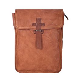 Cityrucksack Harbour 2nd "Remy", Herren, Gr. B/H/T: 22cm x 9cm x 27cm, cognac, Rindsleder, Rucks&auml;cke Cityrucksack, Unisex Businessrucksack, Freizeitrucksack mit Steckverschluss