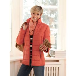 Steppjacke Casual Looks, Damen, Gr. 44, rot (rostrot), 100% Polyester, unifarben, Jacken Steppjacke