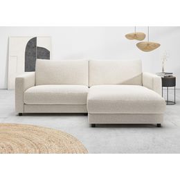Ecksofa Home Affaire "Ecksofa Jiro, L-Form, gro&szlig;e Sitztiefe, Breite 226 cm", nature, B:226cm H:85cm T:190cm, 100% Polyester, Sofas, Ecksofa, lose Sitz- & R&uuml;ckenkissen, weicher Polsteraufbau, komfortabel & modern