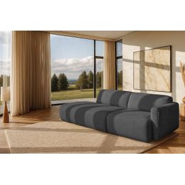 2-Sitzer Home Affaire "Myrland Kompaktsofa", grau (gray), B:263cm H:72cm T:102cm, 100% PES, Sofas, 2-Sitzer, Breite 263 cm, Chenille, Easy Clean Stoff, mit Kaltschaum