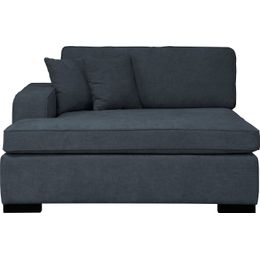 Sofaelement Home Affaire "Skara XXL", blau (graublau), B:140cm H:86cm T:190cm, 100% Polyester, Polsterelemente, Sofaelement, Modul XXL - zum eigenen Zusammenstellen, Armlehne links/rechts w&auml;hlbar