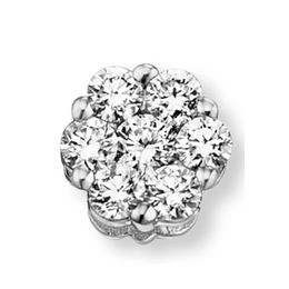 Kettenanh&auml;nger ONE ELEMENT "0.15 ct Diamant Brillant Anh&auml;nger aus 585 Wei&szlig;gold", silber, Schmuckanh&auml;nger, Damen, 0,15 P1 = bei 10-facher Vergr&ouml;&szlig;erung erkennbare Einschl&uuml;sse mit Brillant, Wei&szlig;gold 585, Kettenanh&auml;nger
