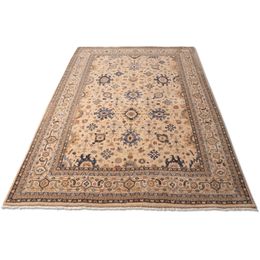 Wollteppich Theko "Saharna 7521", beige, B:60cm H:12mm L:90cm, Wolle, Teppiche, Wollteppich, reine Wolle, Orient-Optik, mit Fransen