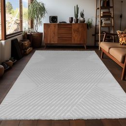 Teppich Ayyildiz Teppiche "SAHARA 1115", silber (silberfarben), B:280cm H:12mm L:370cm, Polypropylen, Teppiche, Teppich, L&auml;ufer / Pflegeleicht / Strapazierf&auml;hig / Trend Colors/ Wohnzimmer
