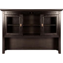 Aufsatzschrank Sit "Samba", braun, B:148cm H:110cm T:34cm, Massivholz, Schr&auml;nke, Aufsatzschrank, ideale Erg&auml;nzung zum Sideboard