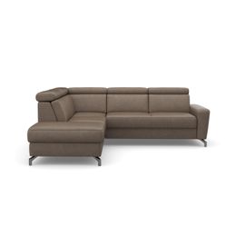 Sit & More Ecksofa SIT & MORE "Scarlett L-Form", grau (taupe), B:258cm T:226cm, Sofas, Ecksofa, inklusive Kopfteilverstellung, wahlweise mit Bettfunktion, Bettkasten