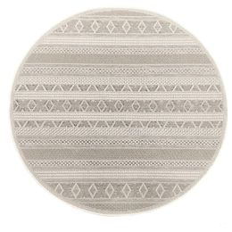 Teppich the carpet "Calgary round", beige, H:1mm &Oslash;:160cm, Polypropylen, Teppiche, Teppich, moderner robuster In und Outdoor Teppich