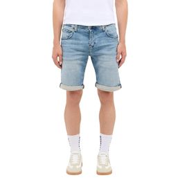 Regular-fit-Jeans Mustang "Herren Style Chicago Shorts", Herren, Gr. 34, blau (413 mittelblau), Denim/Jeans, 98% Baumwolle, 2% Elasthan, unifarben, regular fit, Jeans Regular-fit-Jeans