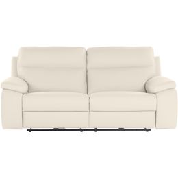 3-Sitzer Calia italia "Primo, hoher Sitzkomfort mit tollem Design", wei&szlig; (bianco), B:205cm H:100cm T:95cm, Sofas, 3-Sitzer, in Leder, optional mit elektrischer Relaxfunktion