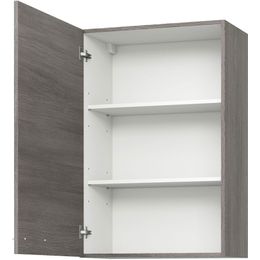 H&auml;ngeschrank KOCHSTATION "KS-Trea O50-90", grau (eichefarben grau), B:50cm H:90cm T:35cm, Schr&auml;nke, H&auml;ngeschrank, inklusive zwei Einlegeb&ouml;den, Breite 50 cm, H&ouml;he 90 cm