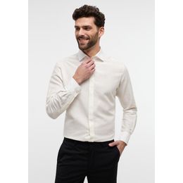 Langarmhemd Eterna "MODERN FIT", Damen, Gr. 39, Normalgr&ouml;&szlig;en, champagner, Twill, 59% Baumwolle, 41% Leinen, tailliert, Manschette, Hemden Langarmhemd, EASY IRON (b&uuml;gelleicht)