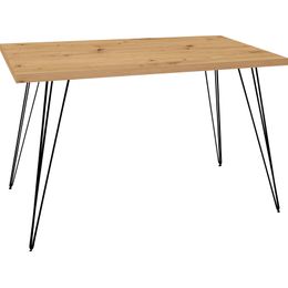 M&auml;usbacher Schreibtisch M&Auml;USBACHER "Big System Office", schwarz (schwarz matt, asteiche, schwarz, asteiche), B:140cm H:75cm T:70cm, Tische, Schreibtisch, Breite 140 cm