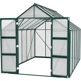 Gew&auml;chshaus Vitavia "Domus 9900", gr&uuml;n (smaragdgr&uuml;n), B:257cm H:253,9cm T:387cm, Gew&auml;chsh&auml;user, Gew&auml;chshaus, mit Doppelschwingt&uuml;ren und bodentiefer T&uuml;rschwelle, 6 mm Hohlkammer