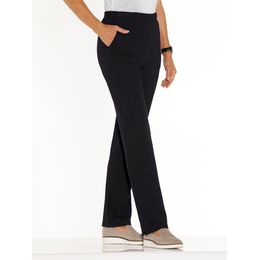 Schlupfhose Classic Basics, Damen, Gr. 28, Kurzgr&ouml;&szlig;en, schwarz, 98% Polyester, 2% Elasthan, unifarben, lang, Hosen Schlupfhose