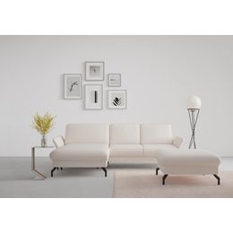Sit & More Ecksofa SIT & MORE "Fashion L-Form", beige (creme), B:253cm H:84cm T:165cm, Sofas, Ecksofa, wahlweise mit Kopfteilverstellung und Vorziehsitz, motorisch