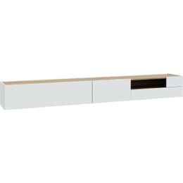 Lowboard FORTE "LewisvilleTV-Board, TV-Schrank", grau (secret grau, valencia eiche), B:269,4cm H:32,2cm T:41cm, Holzwerkstoff, Sideboards, Lowboard